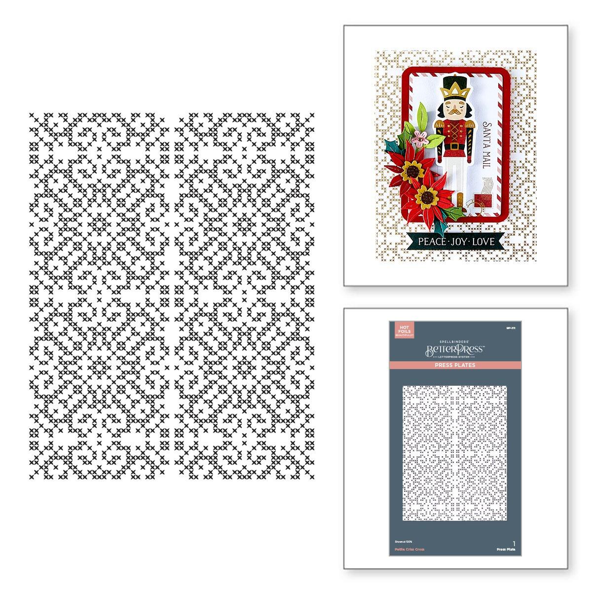Spellbinders Petite Criss Cross Press Plate – CraftSource Market